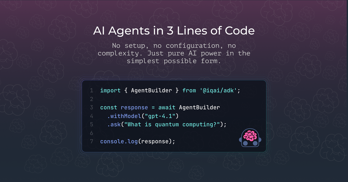 🚀 Introducing the Agent Development Kit (ADK) for TypeScript